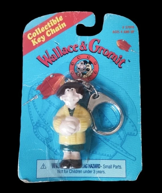 VINTAGE WENDOLINE WALLACE and Gromit Keyring - Collectible 1989 £15.00 ...
