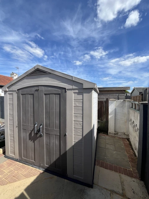 KETER FACTOR STORAGE Shed 8 X 8 with instructions - Used £52.70 ...