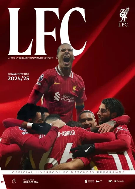 LIVERPOOL WOLVES FEB 2025 Official Premier League Programme £8.99 ...