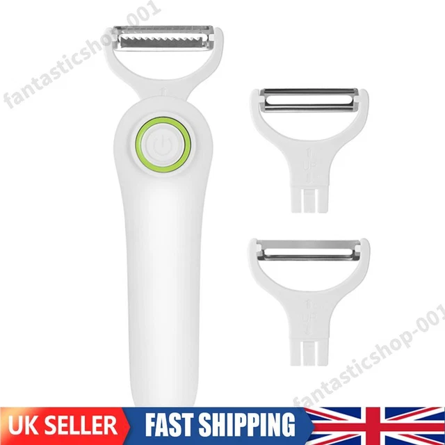 SKIN SCRAPER WITH 3 Cutter Heads Potato Peeler Stainless Steel Home ...