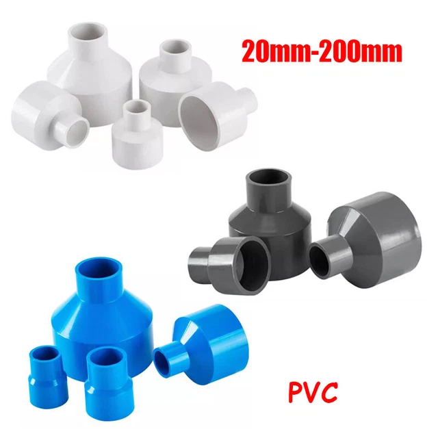 20MM-200MM PVC REDUCING Pipe Fittings Concentric Reducer Adapter Socket ...