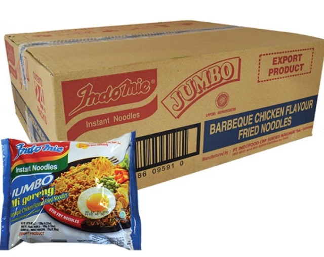 INDOMIE MI GORENG Jumbo Barbecue 128G X 24 Packets - One Full Box £89. ...