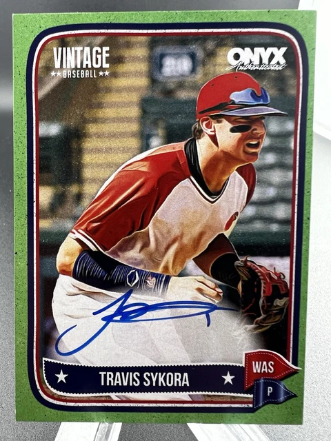 2024 ONYX VINTAGE BORDURE VERTE AUTOGRAPHE TRAVIS SYKORA AUTO RC #ed 23 ...