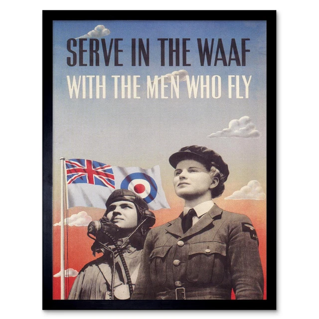 WAR PROPAGANDA WW2 Enlist Waaf Raf Women Military Uk Vintage Advert ...