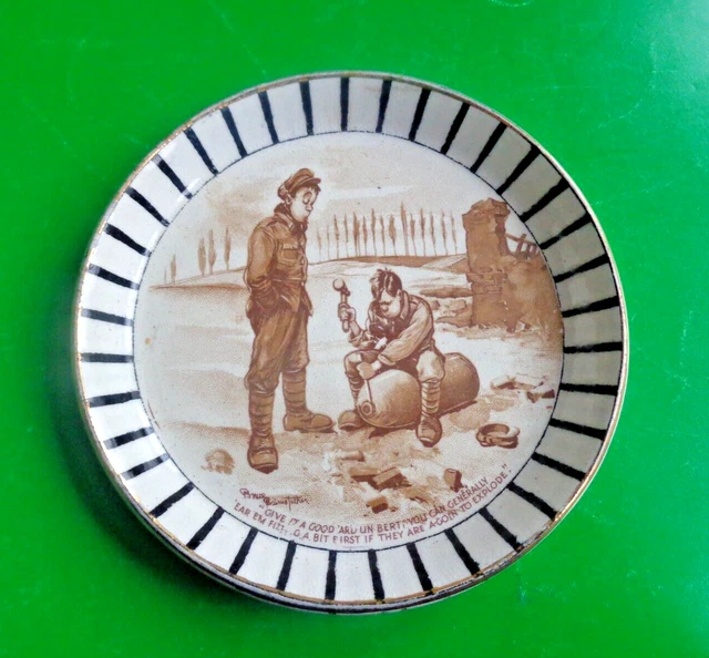 2 SMALL DISHES Grimwades Pottery Ww1 Old Bill : Bruce Bairnsfather War ...