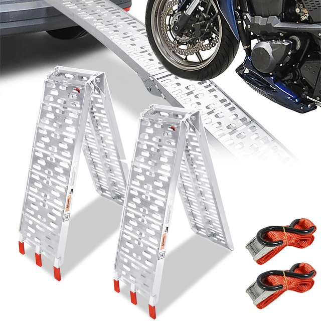 2ER AUFFAHRRAMPE KLAPPBAR Alu Verladerampe Verladeschiene Rampe ...