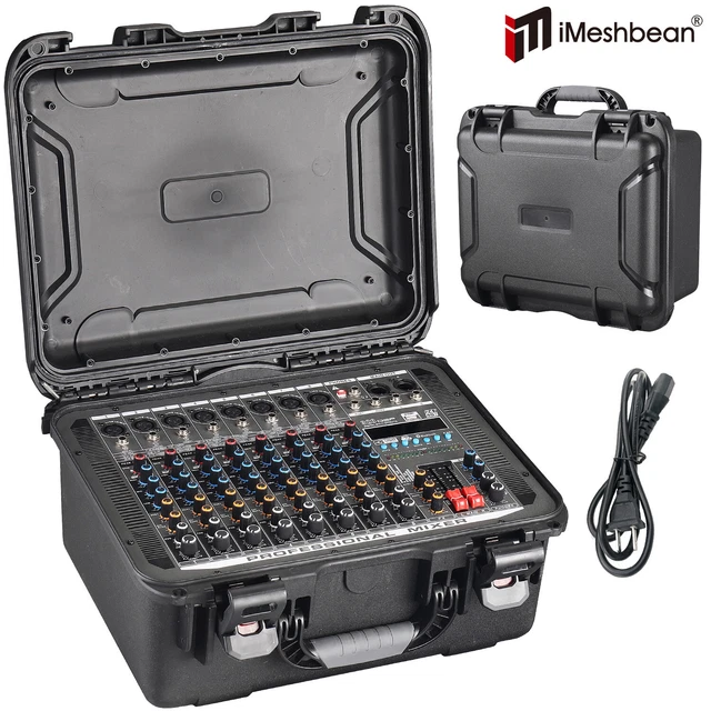 PRO 1000W 8 Channel Mixer w/Power Amplifier w/Bluetooth Sound Package ...