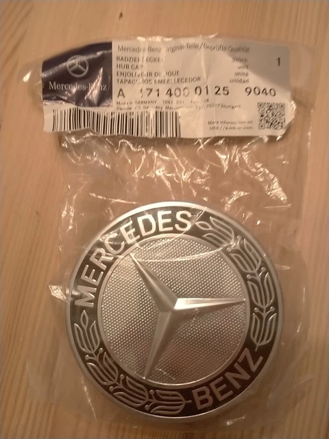 GENUINE MERCEDES BENZ Blue Alloy Wheel Centre Cap Hub Cover A1714000125 ...