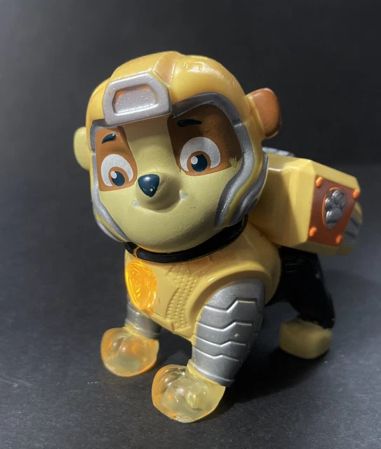 PAW PATROL MIGHTY Pups 2.5” Rubble Figure With Light-up Badge and Paws ...