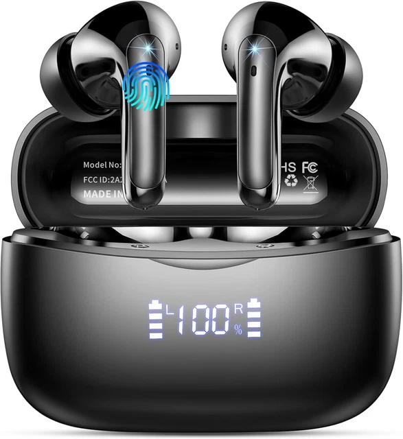 X12 PRO WIRELESS Earbuds, Noise Cancellation, 48hr Battery, LED ...