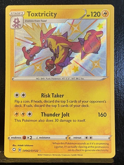 POKÉMON TCG TOXTRICITY Shining Fates Sv042/Sv122 Holo Shiny Holo Rare ...