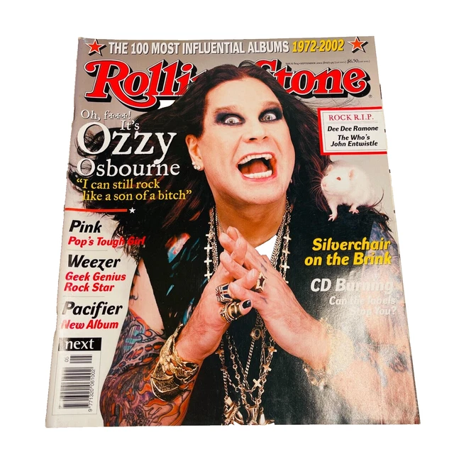 OZZY OSBOURNE ROLLING Stone Magazine Issue 604 September 2002 £39.13 ...
