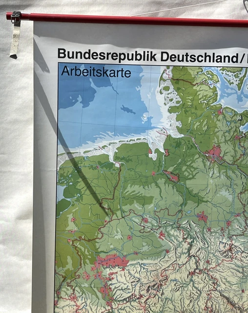 GERMANY/GDR ROLE MAP School Wall Map Wall Chart 52 13/16x46 7/8in 082 ...