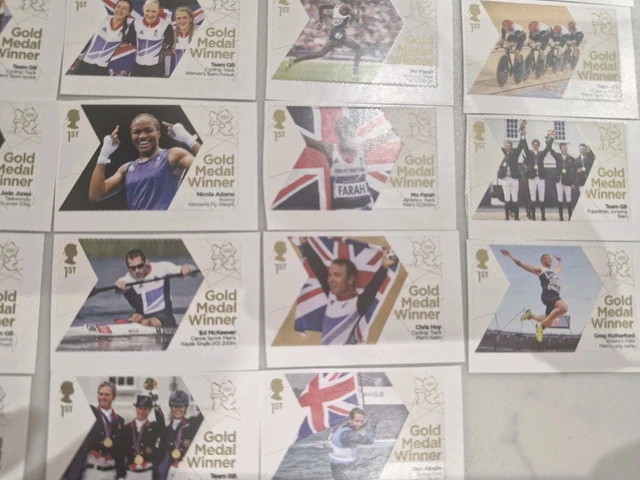 GB 2012 OLYMPICS Gold Medal Winners Stamps - Full Set of 29 1st Class £ ...