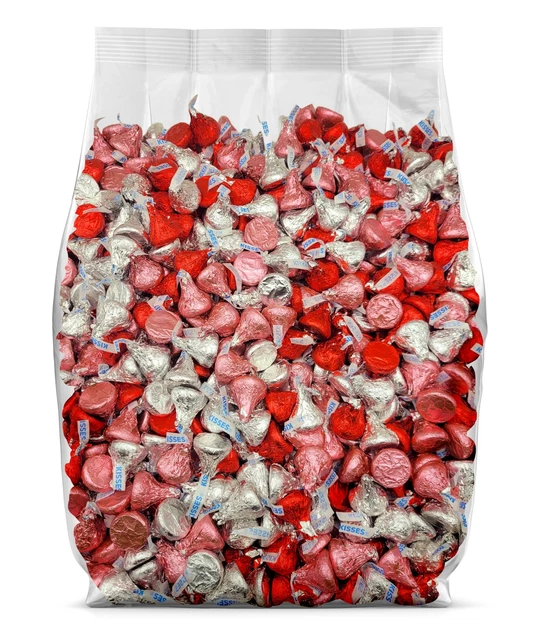 HERSHEY KISSES VALENTINES Candy - Milk Chocolate Valentine's Day ...