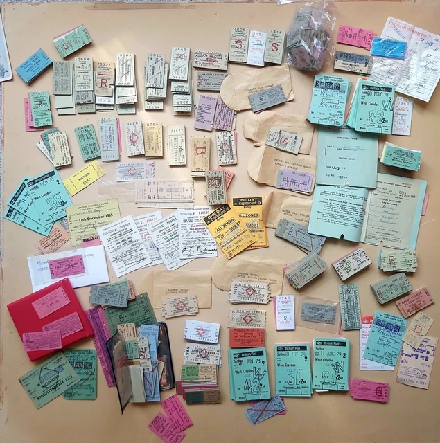 LARGE COLLECTION OF Approx 700 Vintage Train And Bus Tickets From The ...