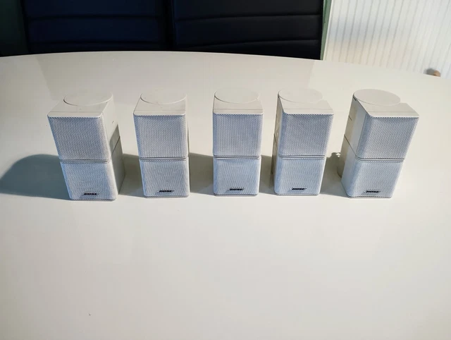 BOSE ACOUSTIMASS LIFESTYLE Double Cube Speakers- White Finish x 5 £80.00 - PicClick UK