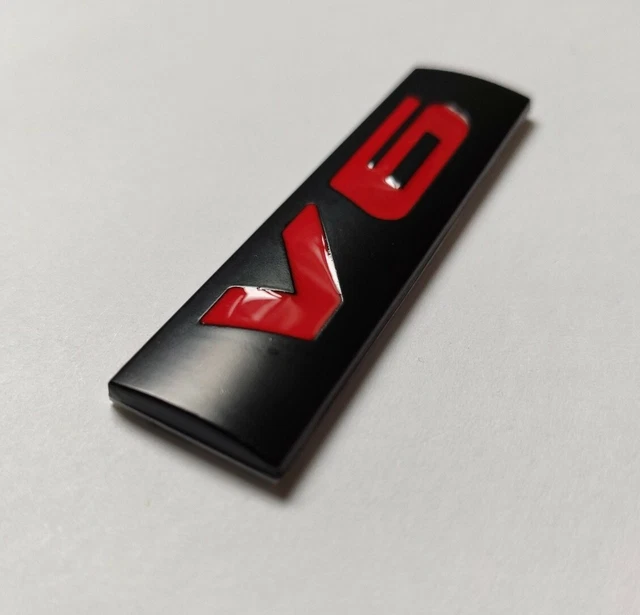 NOIR ROUGE 3D Métal V6 Badge Plaque Emblème pour Land Range Rover Sport ...