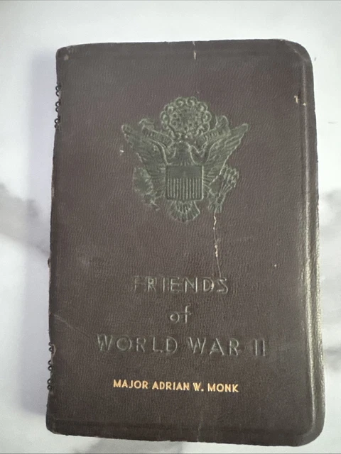 WWII NAMED ARCHIVE Major Adrian W. Monk 159th Quartermaster Bn U.S ...