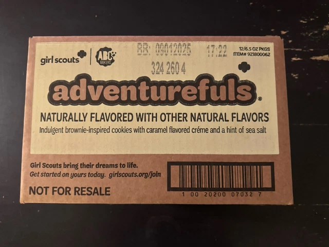 2025 GIRL SCOUT Cookies Adventurefuls FULL Case 12 BOXES Best By ...