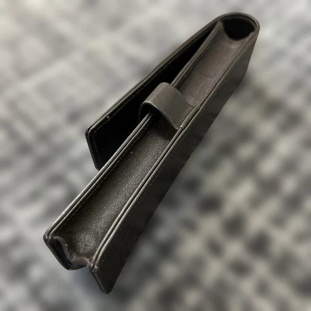 MONT BLANC LEATHER Fountain Pen Case Complete with inner and outer box ...