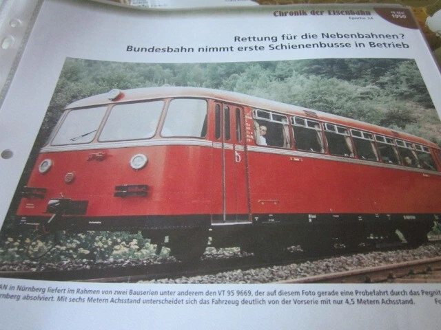 EISENBAHN CHRONIK N 3A 1950 erste Schienenbusse gehen in Betrieb EUR 4 ...