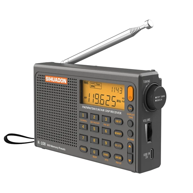 RADIO PORTABLE R108 FM AM MW SW Radio Multibande Poste Radio à Ondes ...