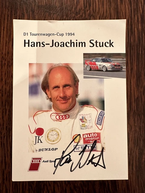 HANS-JOACHIM STUCK AUTOGRAFO Audi F1 Le Mans Auto da turismo EUR 11,56 ...