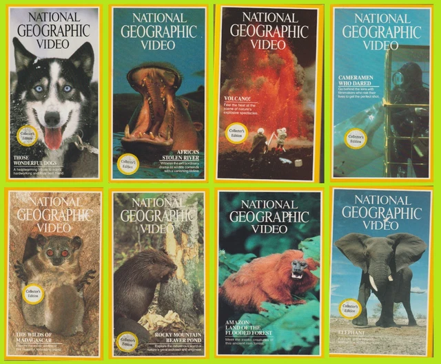 NATIONAL GEOGRAPHIC VHS Lot (8) 1115 5320 5346 5369 5425 5467 5474 ...
