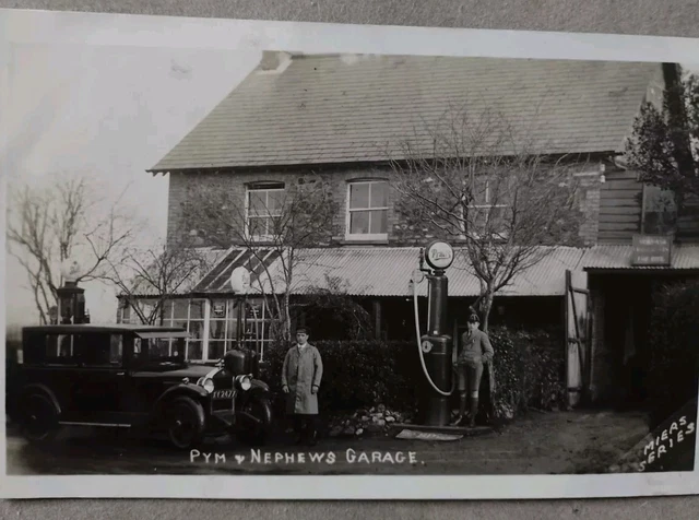 POSTCARD PYM & Nephews Motor Garage Taunton Somerset 1927 RP Social ...