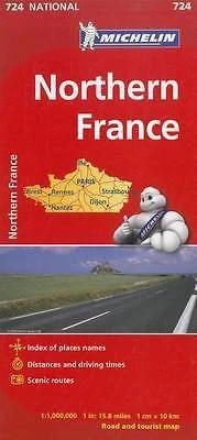 MICHELIN NORTHERN FRANCE Road and Tourist Map by Michelin (Sheet map ...