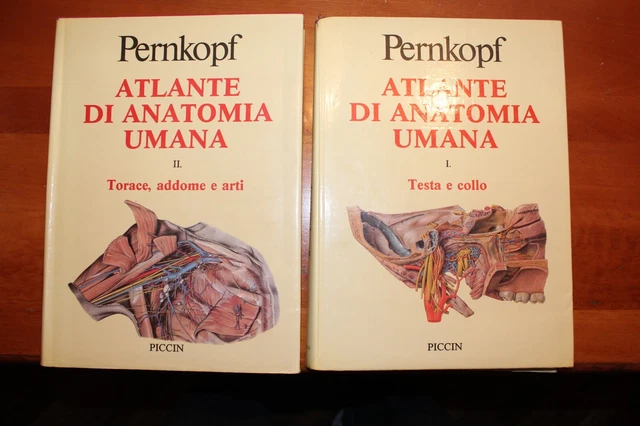 PERNKOPF - ATLANTE DI ANATOMIA UMANA - 2 volumi - 2a edizione italiana ...
