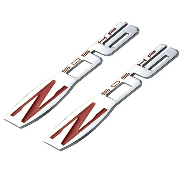 2X NEW CHROME Red Corvette Z06 Emblems Fender Door Trunk Badges Z06 505 ...