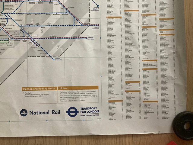 GENUINE TFL LONDON Underground Station Map - May 2018 £65.99 - PicClick UK