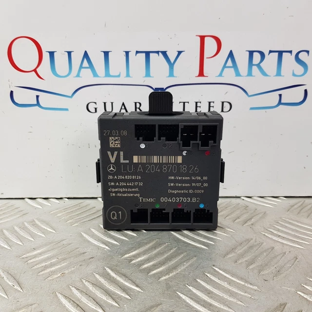 MERCEDES C180 W204 Door Control Module Front Left Side 2008 A2048701826 ...