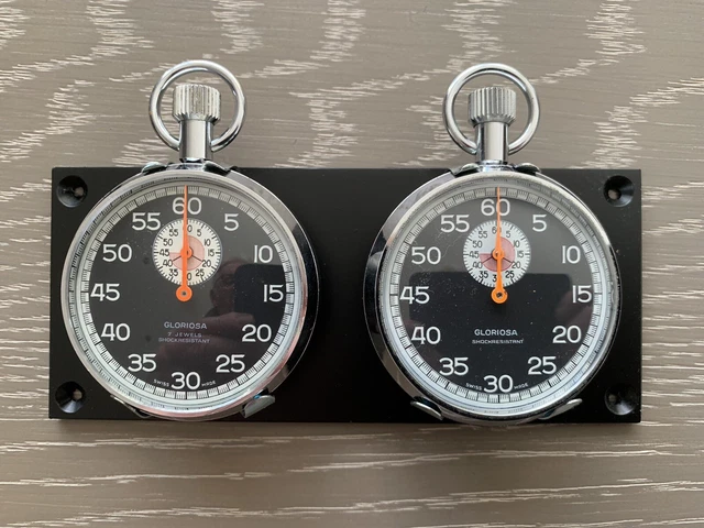 SWISS GLORIOSA STOPWATCH Set Dashboard Rally Timer Serviced, Mint ...