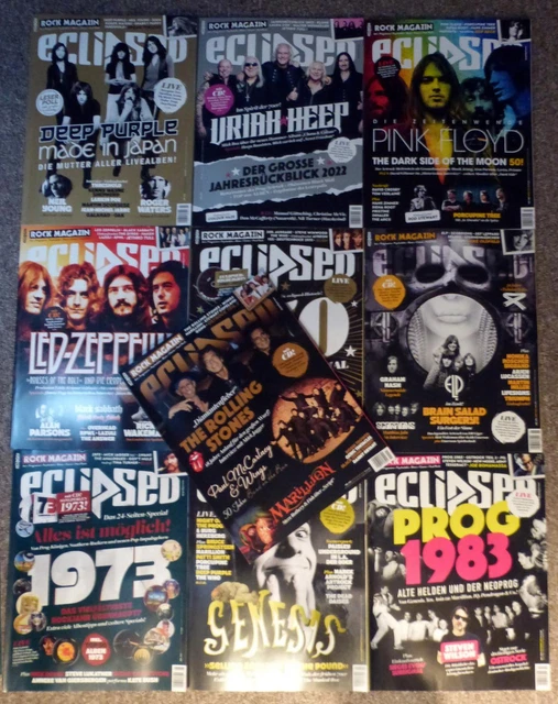 ECLIPSED ROCK MAGAZIN - Der komplette Jahrgang 2023 --- 10 Hefte plus 11 CD's EUR 15,54 ...