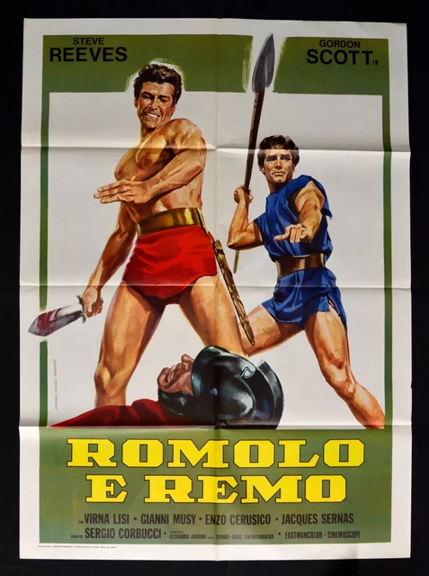 MANIFESTO ROMOLO E REMO steve reeves gordon scott corbucci A189 EUR 24 ...
