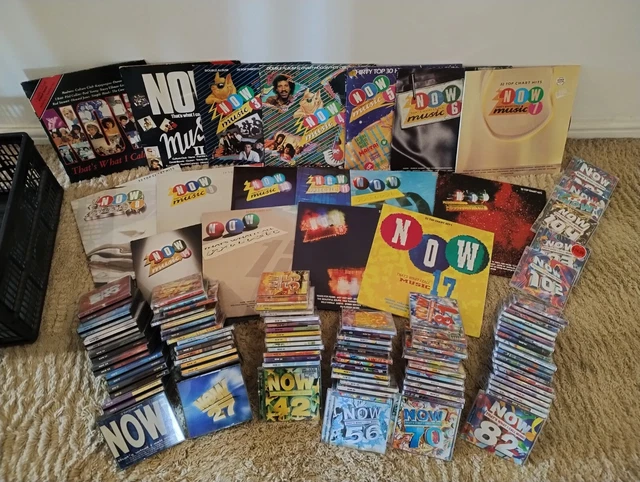 NOW THATS WHAT I call music LPs and CD collection no 1 to no 107 £1,400 ...