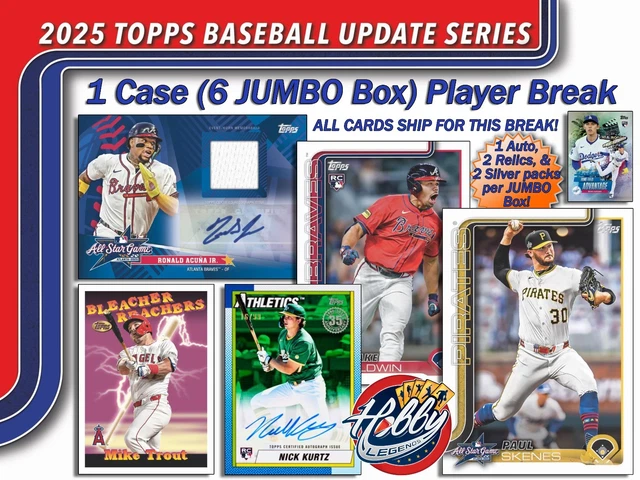 CJ ALEXANDER KC/OAK 2025 Topps UPDATE 1 JUMBO Case (6 Box) Player Break ...