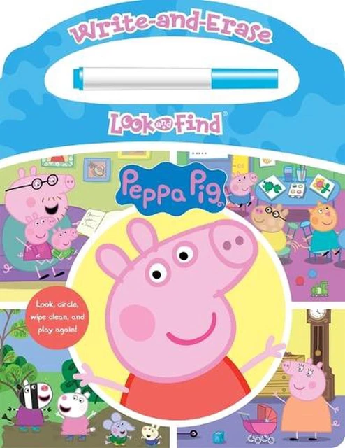PEPPA PIG: WRITE-AND-ERASE Look and Find by Pi Kids (English) Board ...