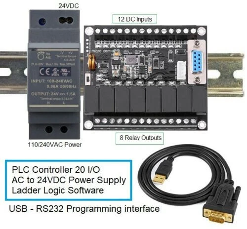 PLC CONTROLLER GX Developer Ladder Logic Programming Software Start Kit ...
