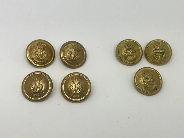 RAYNOR NAVAL BUTTONS Sydney Small X7 Ww2 Era Kings Crown £19.99 ...