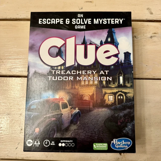 CLUE BOARD GAME Treachery at Tudor Mansion, Escape Room Game Murder ...