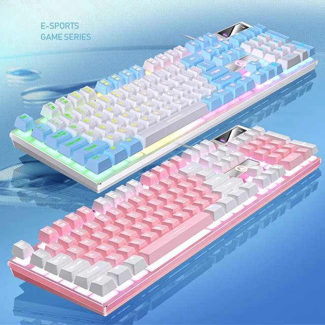 RGB KEYBOARD LED Gaming Keyboard 104 Keys Wired Backlit RGB USB £13.98 ...