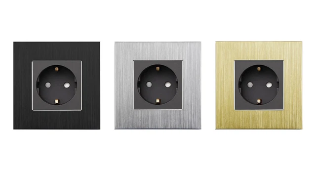 LUXUS-TIME 1 FACHE Design Steckdose Wandsteckdosen Schuko mit ...