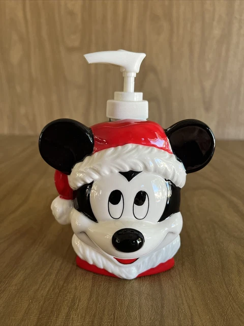 DISNEY SEARS MICKEY Mouse Head Face Santa Claus Soap Lotion Pump ...