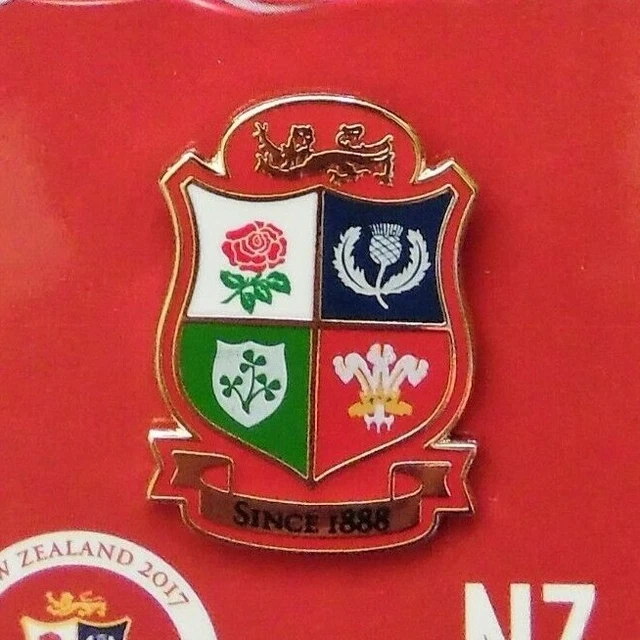 BRITISH & IRISH Lions Rugby Union Shield Logo Pin Badge £2.99 - PicClick UK