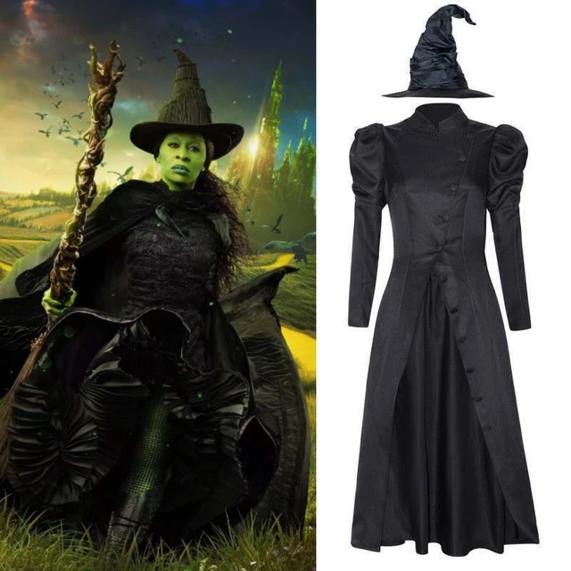 WICKED THE WITCH Elphaba Glinda Fancy Dress Up Hat Cosplay Costumes ...