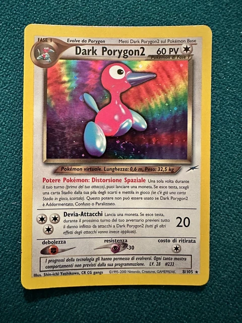 POKEMON DARK PORYGON2 holo foil ita 8/105 originale mint/nearmint molto ...